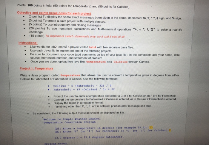 Solved This is for Java follow instructions on given | Chegg.com
