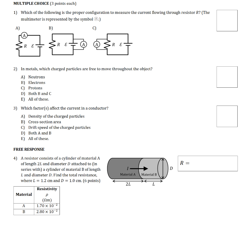 Solved MULTIPLE CHOICE (3 points each) 1) Which of the | Chegg.com