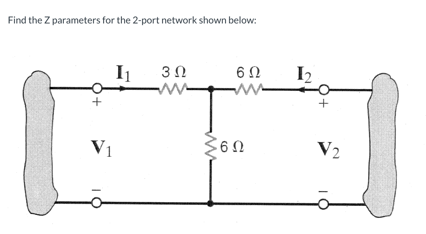 Solved Find the Z parameters for the 2-port network shown | Chegg.com