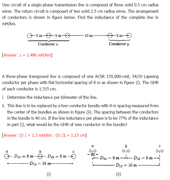Solved One circuit of a single-phase transmission line is | Chegg.com