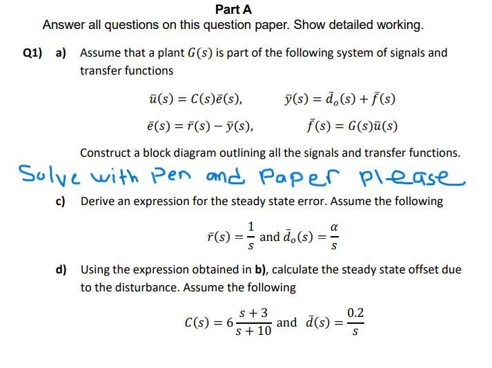 Solved Part AAnswer all questions on this question paper. | Chegg.com