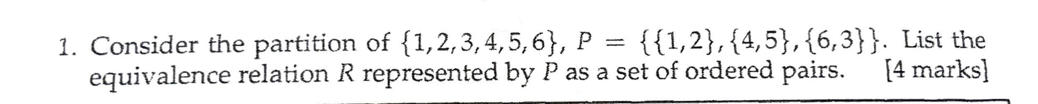 Solved 1. Consider the partition of | Chegg.com