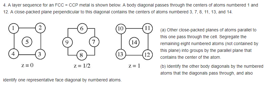 4. A layer sequence for an FCC CCP metal is shown | Chegg.com
