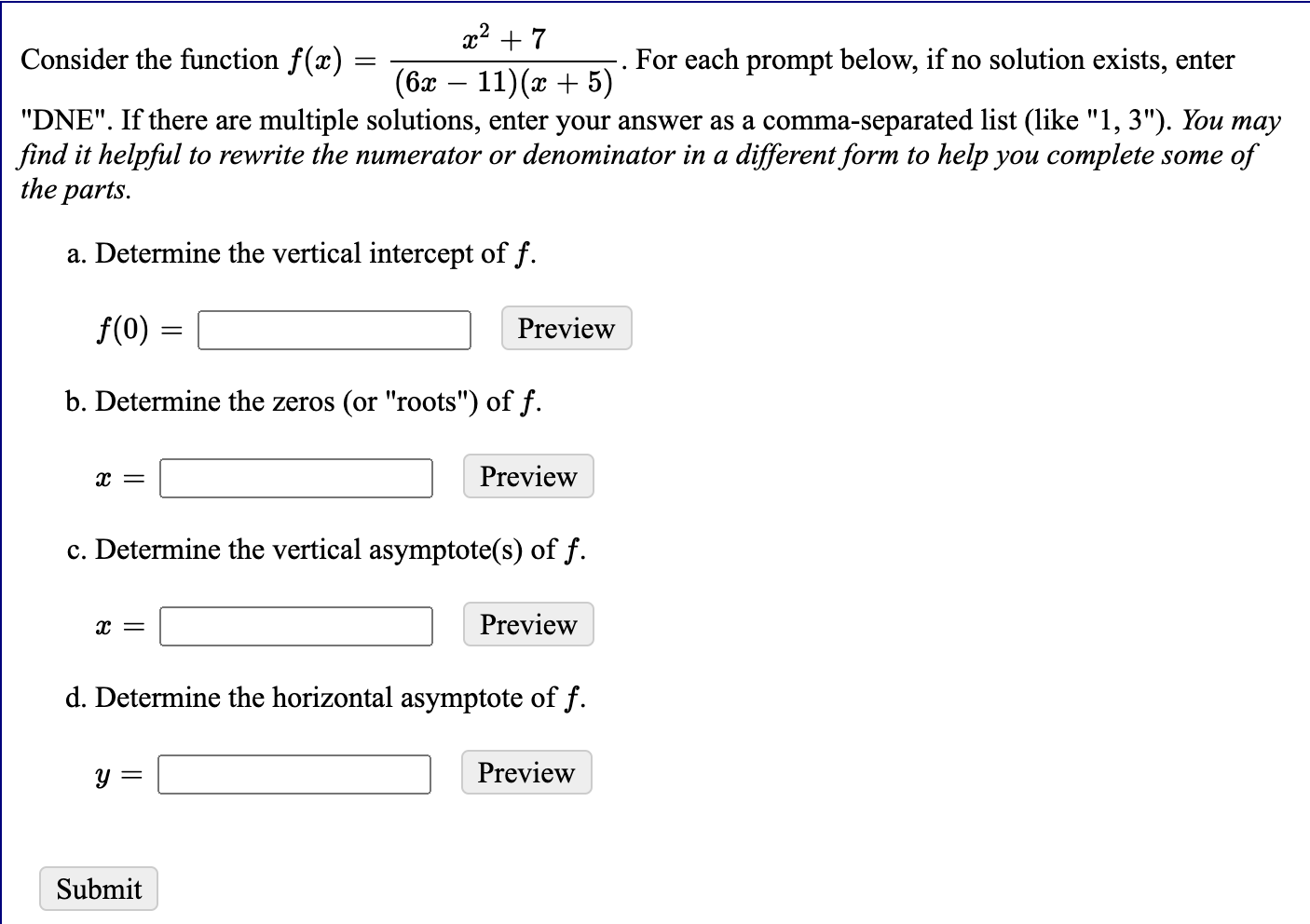 Solved Consider the function f ( x ) = x 2 + 7 ( 6 x − 11 ) | Chegg.com