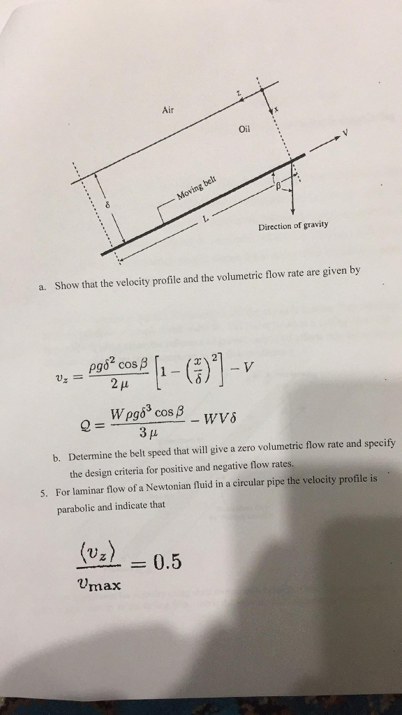 Solved 3. Laminar fow in a narrow slit hid in 2e Fluid out | Chegg.com