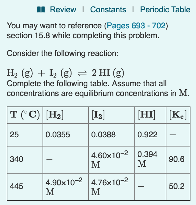 Solved A. Find Kc at 25 ∘C B.Find [H2] at 340 ∘C | Chegg.com