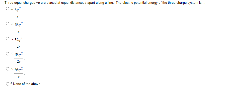 Solved Three equal charges +q are placed at equal distances | Chegg.com