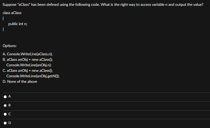 Solved To define a class, we are going to define: Variables | Chegg.com
