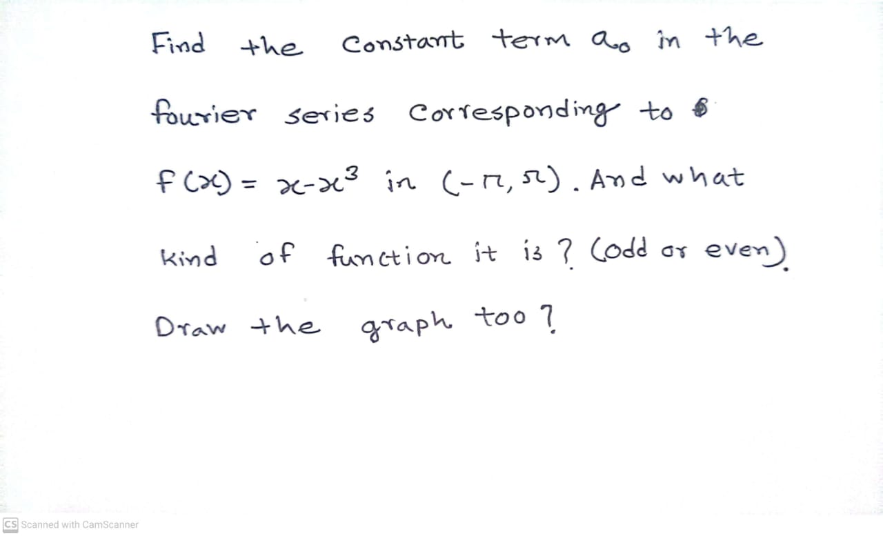 Find the constant term \\( a_{0} \\) in the fourier | Chegg.com