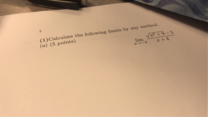 Solved Calculate the following limits by any method. lim_x | Chegg.com