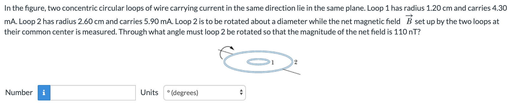 Solved In the figure, two concentric circular loops of wire | Chegg.com