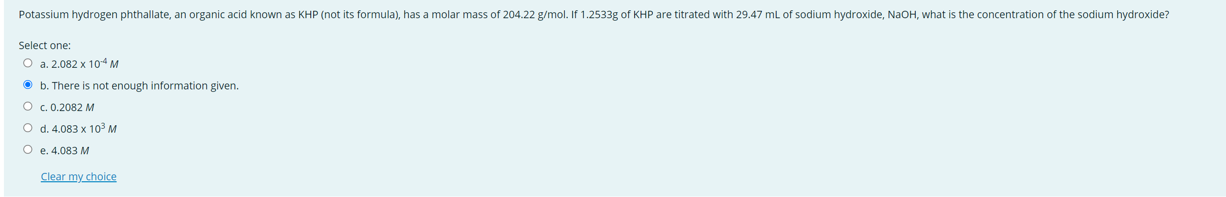 Solved Potassium hydrogen phthallate, an organic acid known | Chegg.com