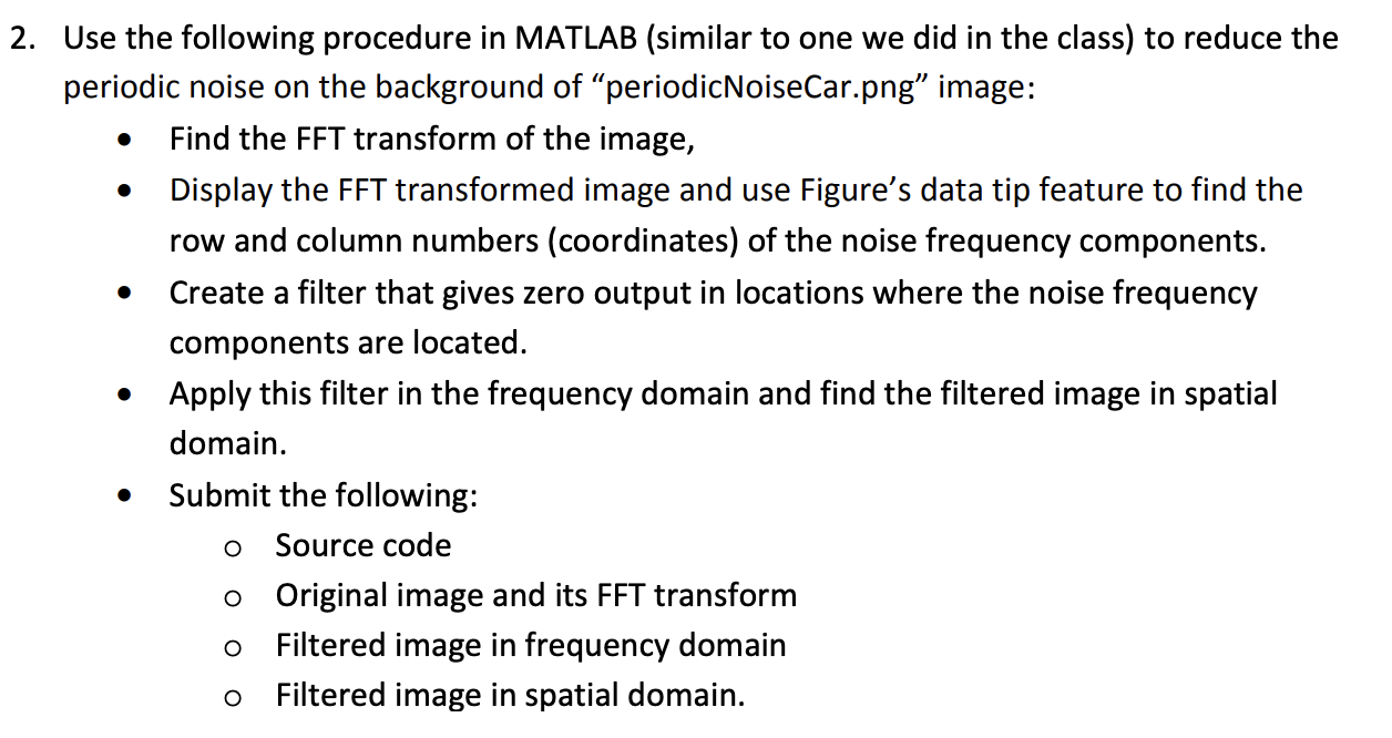 Solved Use the following procedure in MATLAB (similar to one | Chegg.com