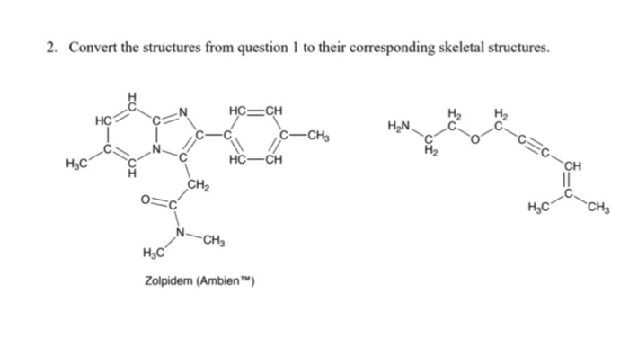 Solved 2. Convert the structures from question 1 to their | Chegg.com