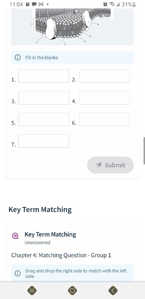 Solved 11:04 心 M. 'c Sin , ,1l 21%(i) Fill in the blanks | Chegg.com