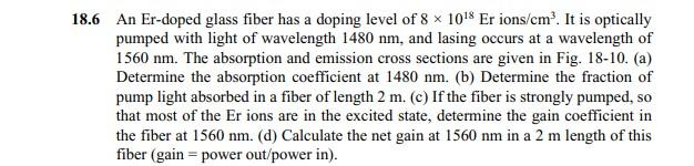 Solved 342 Chapter 18 Stimulated Emission and Optical Gain | Chegg.com