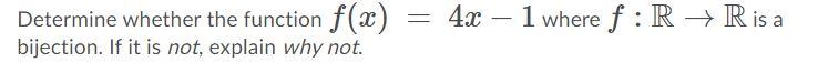 Solved = Determine whether the function f(2) bijection. If | Chegg.com