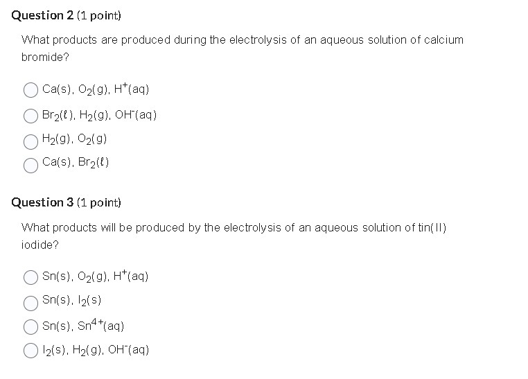 Solved Question 2 (1 ﻿point)What products are produced | Chegg.com