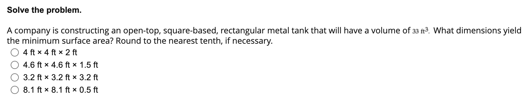 Solved A company is constructing an open-top, square-based, | Chegg.com