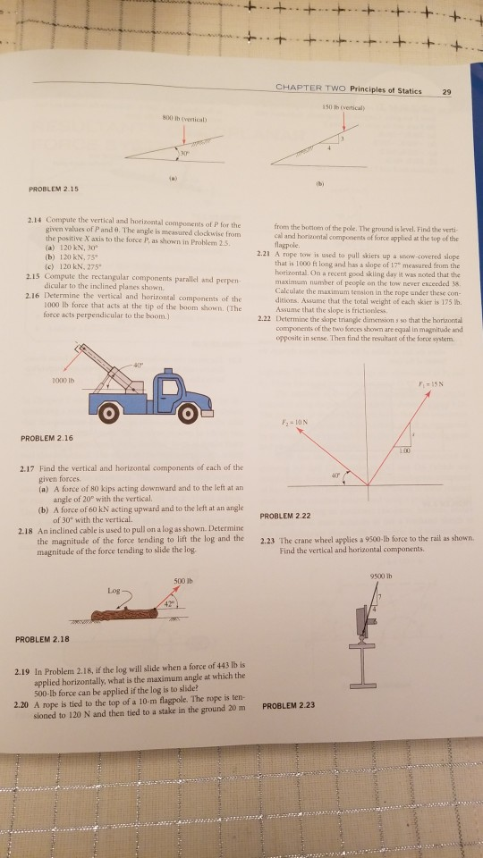Solved CHAPTER TWO Principles of Statics 29 150 Th | Chegg.com