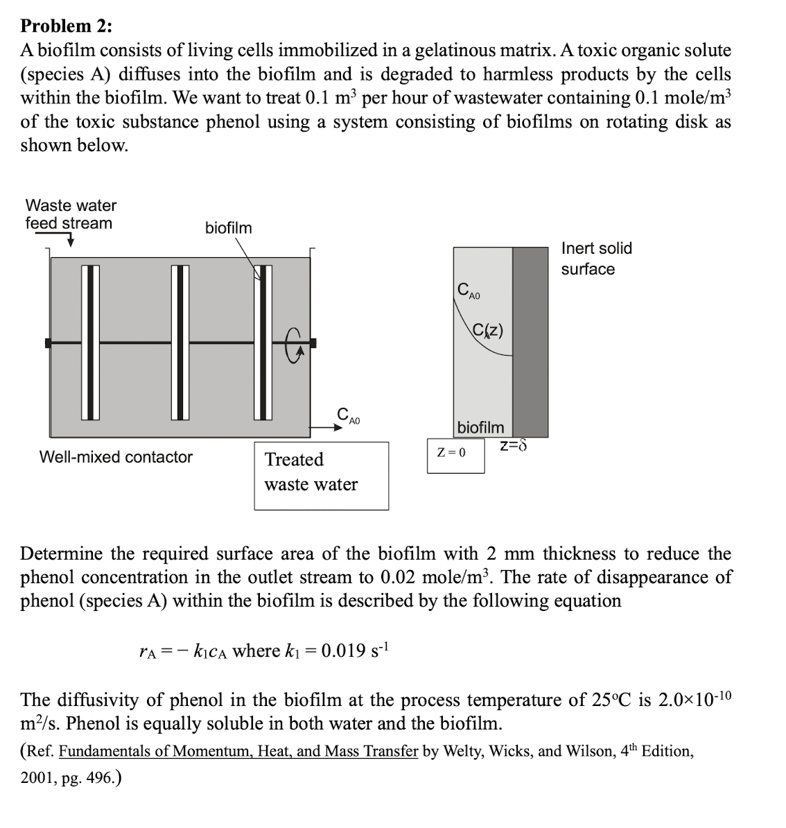 Solved Problem 2: A biofilm consists of living cells | Chegg.com