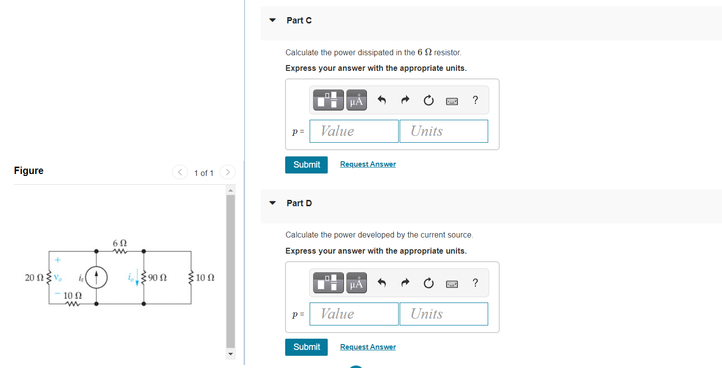 Solved Part A For the circuit in the figure calculate vo, if | Chegg.com