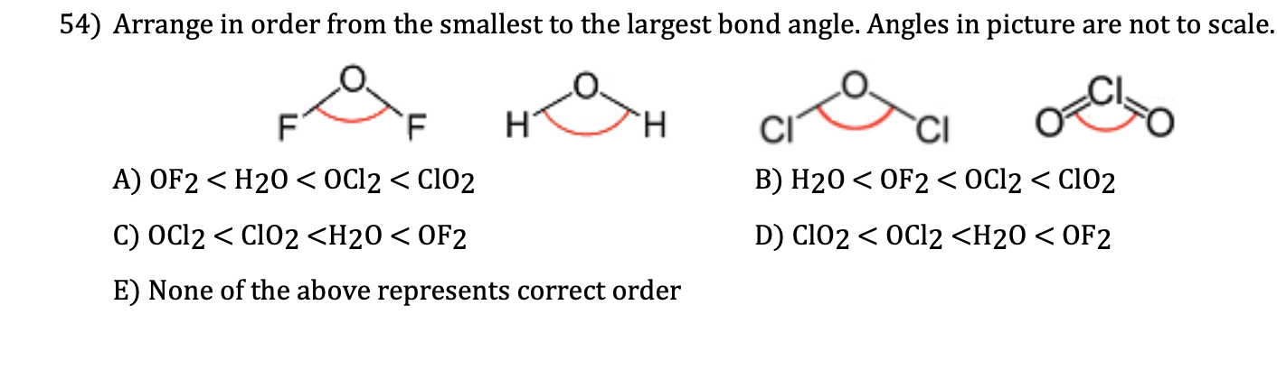Solved 54) Arrange in order from the smallest to the largest | Chegg.com