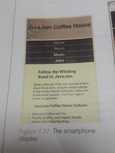Solved to be consi es in javajam.css 1 code a media query | Chegg.com