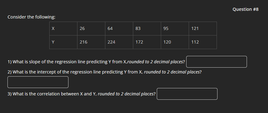 Solved Question #8Please Help and give me number please | Chegg.com