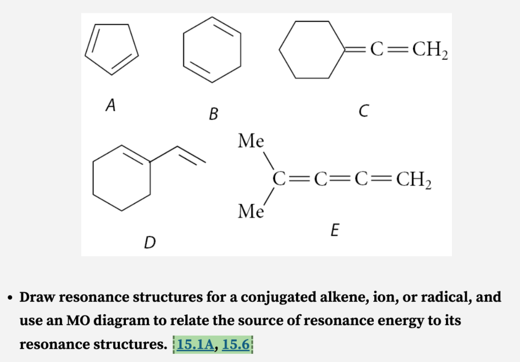 - Draw resonance structures for a conjugated alkene, | Chegg.com