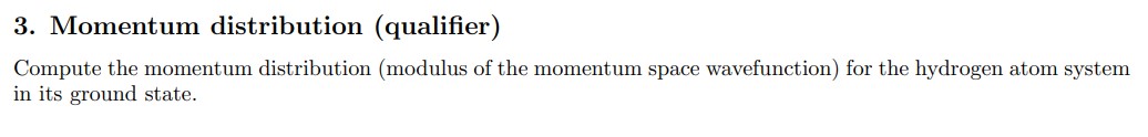 Solved 3 Momentum Distribution Qualifier Compute The
