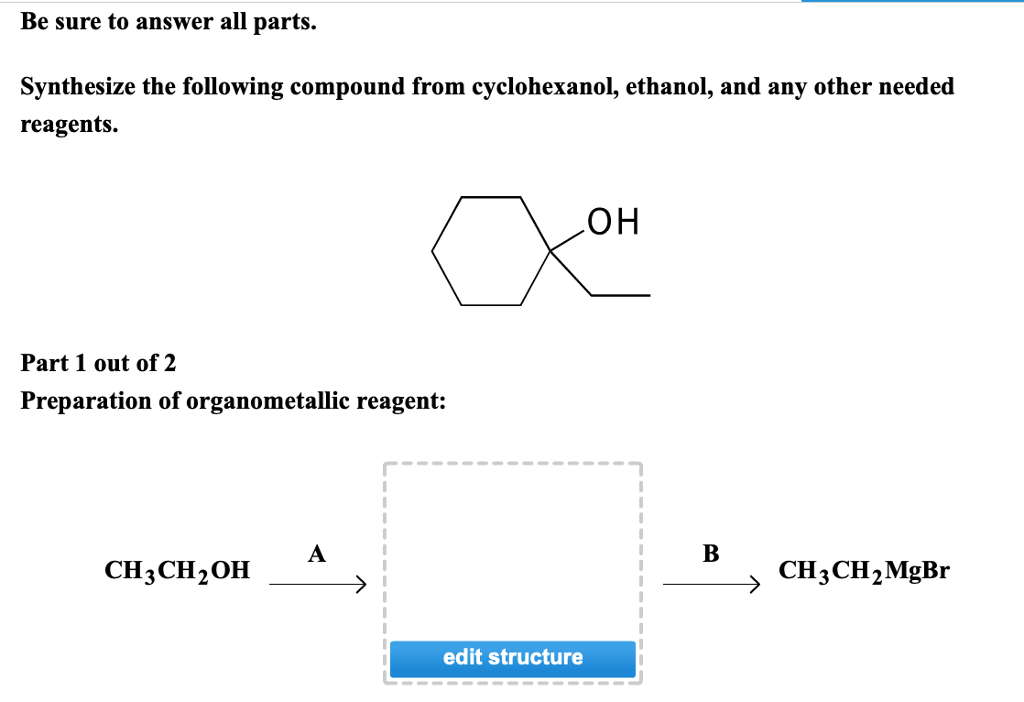 Solved nswer all parts. Synthesize the following compound | Chegg.com