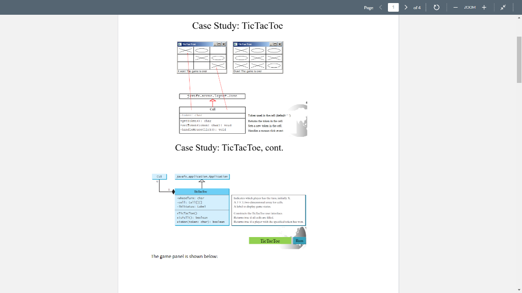 Solved Page 1 > 4 ZOOM + Case Study: Tic Tac Toe Tic Tac Toe | Chegg.com