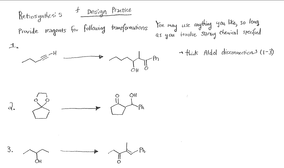 Solved + Practice Design Retrosynthesis Provide reagents for | Chegg.com