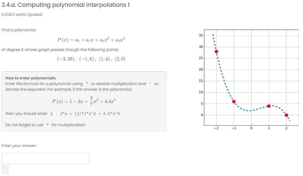Solved 34a Computing Polynomial Interpolations 1 00200 5168
