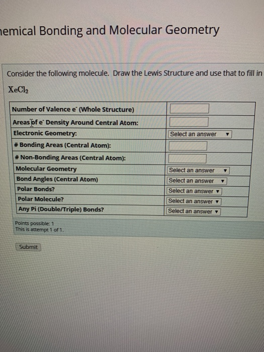 Xecl2 Molecular Geometry