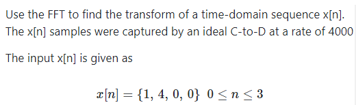 Solved Use the FFT to find the transform of a time-domain | Chegg.com