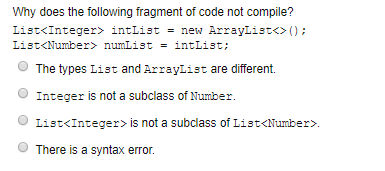 Solved Why does the following fragment of code not compile? | Chegg.com