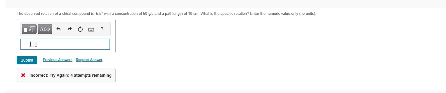 Solved X Incorrect; Try Again; 4 attempts remaining | Chegg.com