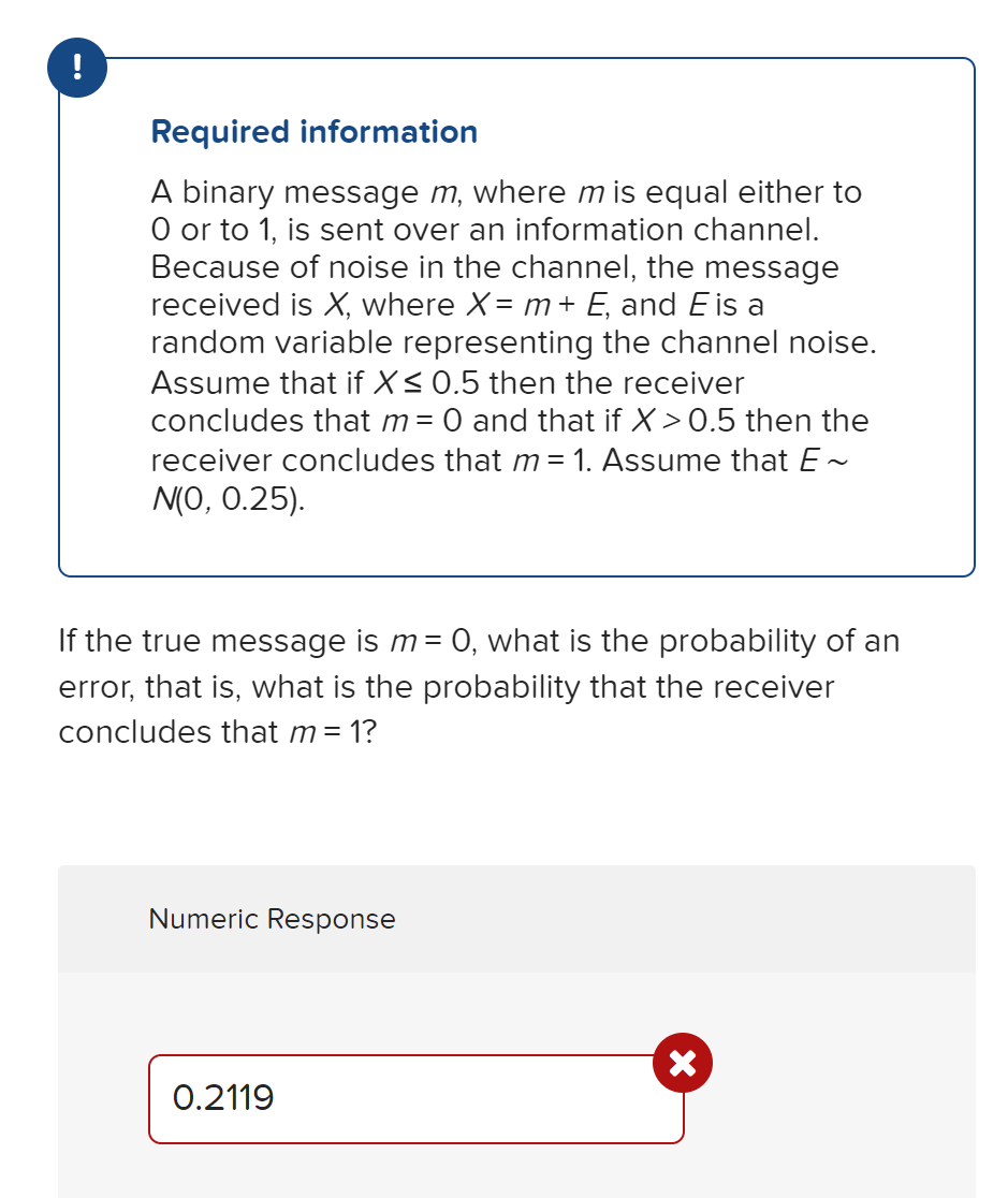 Solved Required information A binary message m, where mis | Chegg.com