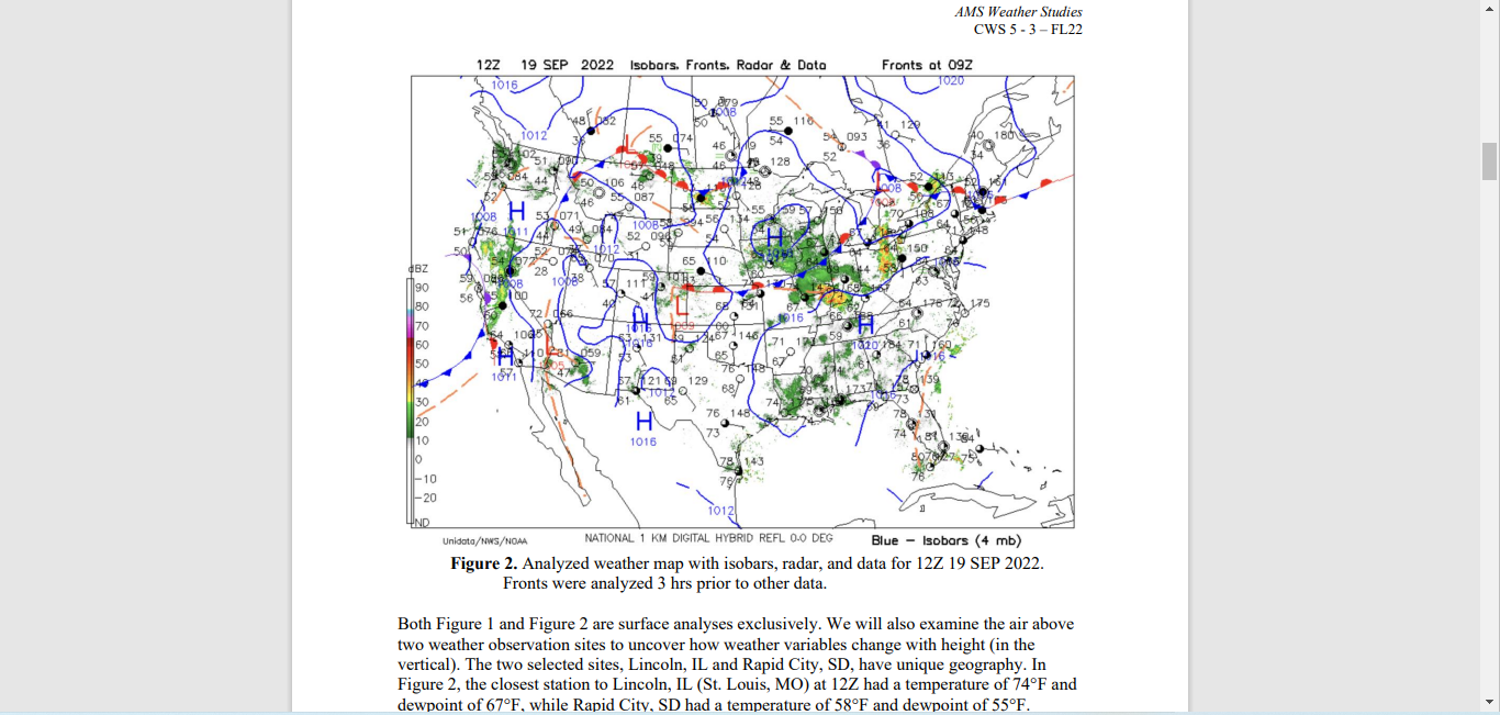 AMS Weather Studies CWS 5−3 - FL22 Figure 2. Analyzed | Chegg.com