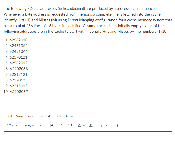 Solved The Following 32-bits Addresses (in Hexadecimal) Are 