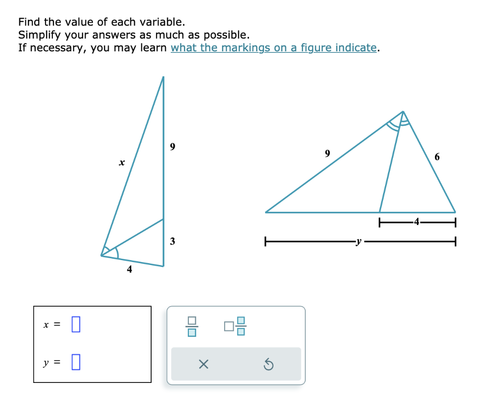 Solved Find the value of each variable. Simplify your | Chegg.com