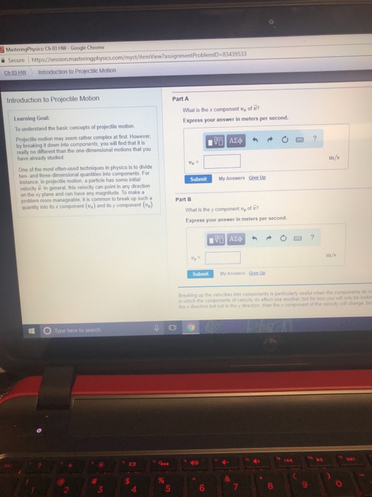 Solved To understand d the basic concepts of projectile | Chegg.com