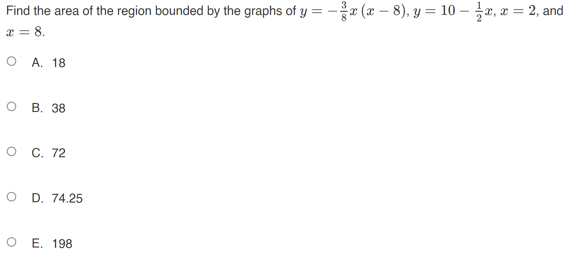 Solved Find the area of the region bounded by the graphs of | Chegg.com