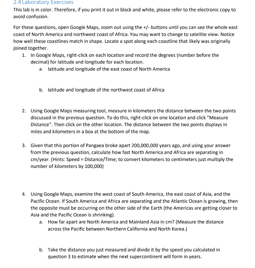 Solved 2.4 Laboratory Exercises This lab is in color. | Chegg.com
