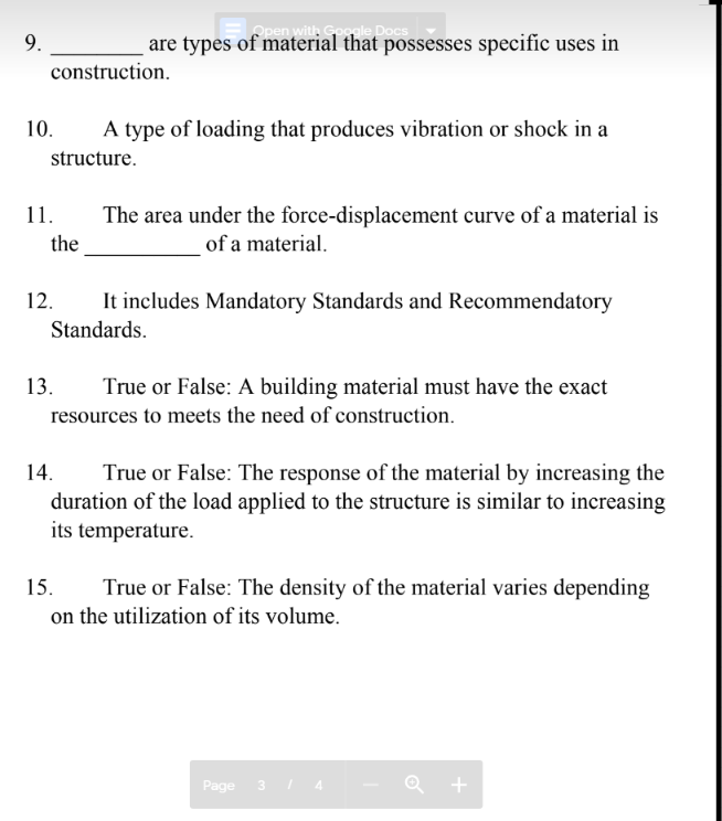 Solved 9. are types of material that possesses specific uses | Chegg.com