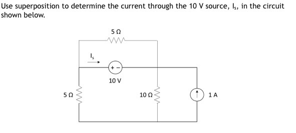 Solved Use superposition to determine the current through | Chegg.com