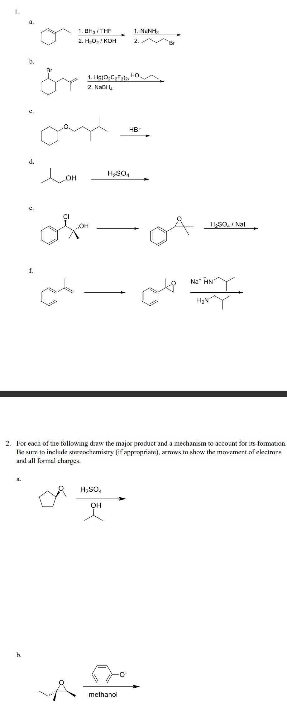 Solved Please draw the reactions and draw the mechanism for | Chegg.com