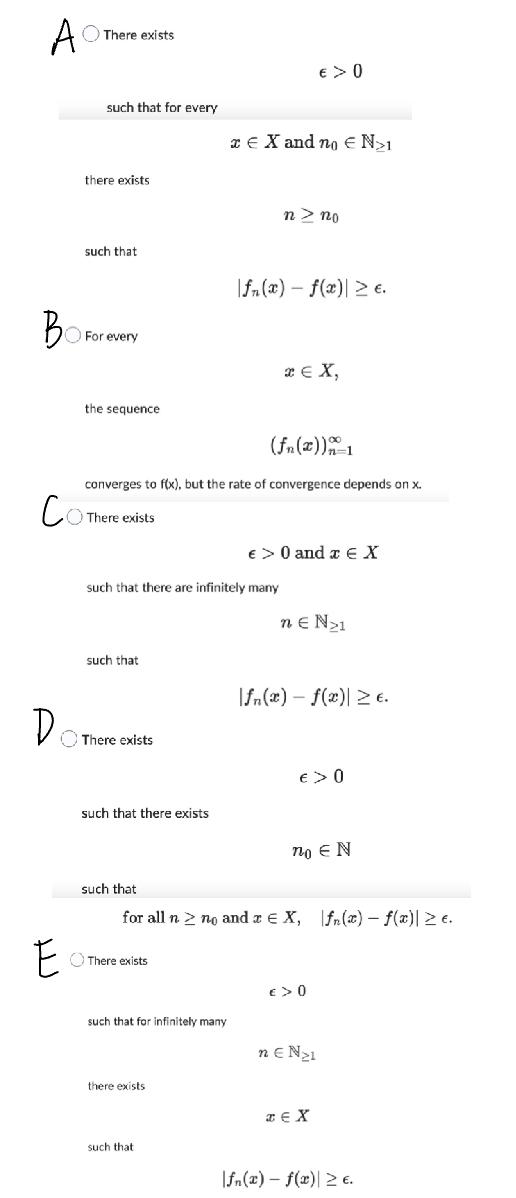 Solved (fn:X→R)n=1∞ be a sequence of functions and let f:X→R | Chegg.com